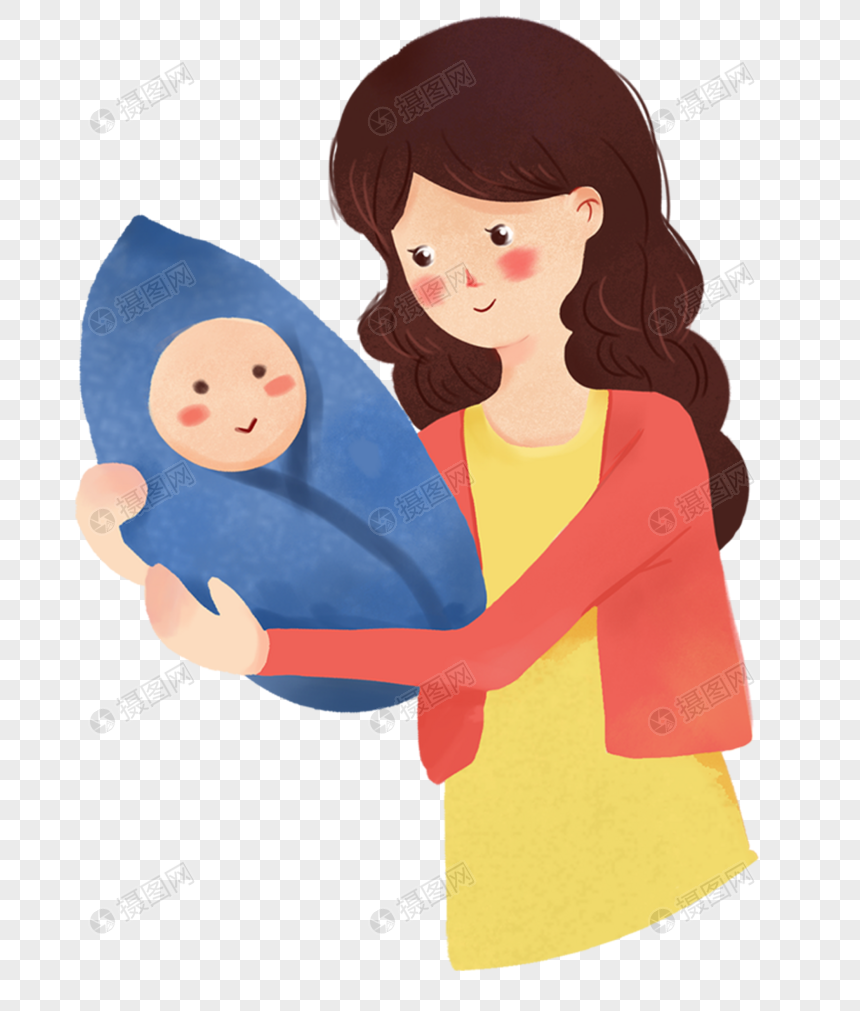 抱着婴儿的妈妈元素素材下载 正版素材400235198 摄图网