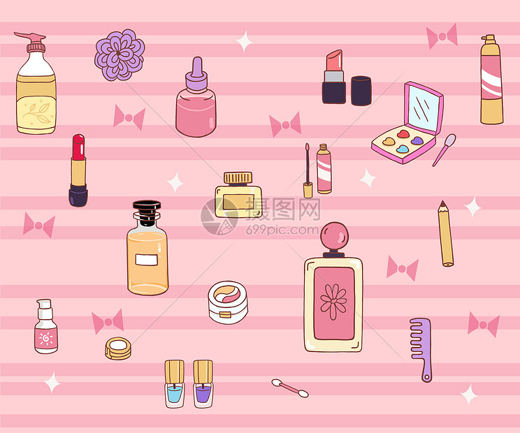 化妆品插画图片下载 正版图片400123199 摄图网