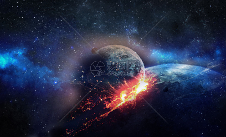 火星撞地球图片素材 正版创意图片500367412 摄图网
