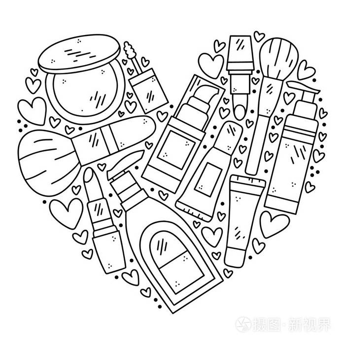 废化妆品简笔画化妆品简笔画简单 伤感说说吧