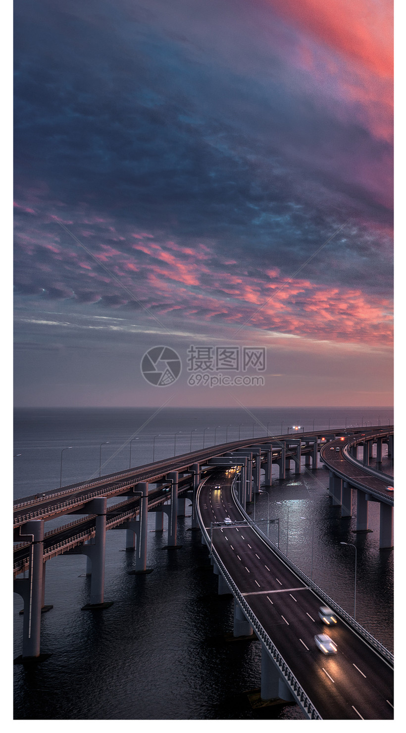 海上公路手机壁纸模板素材-正版图片400288225-摄图网