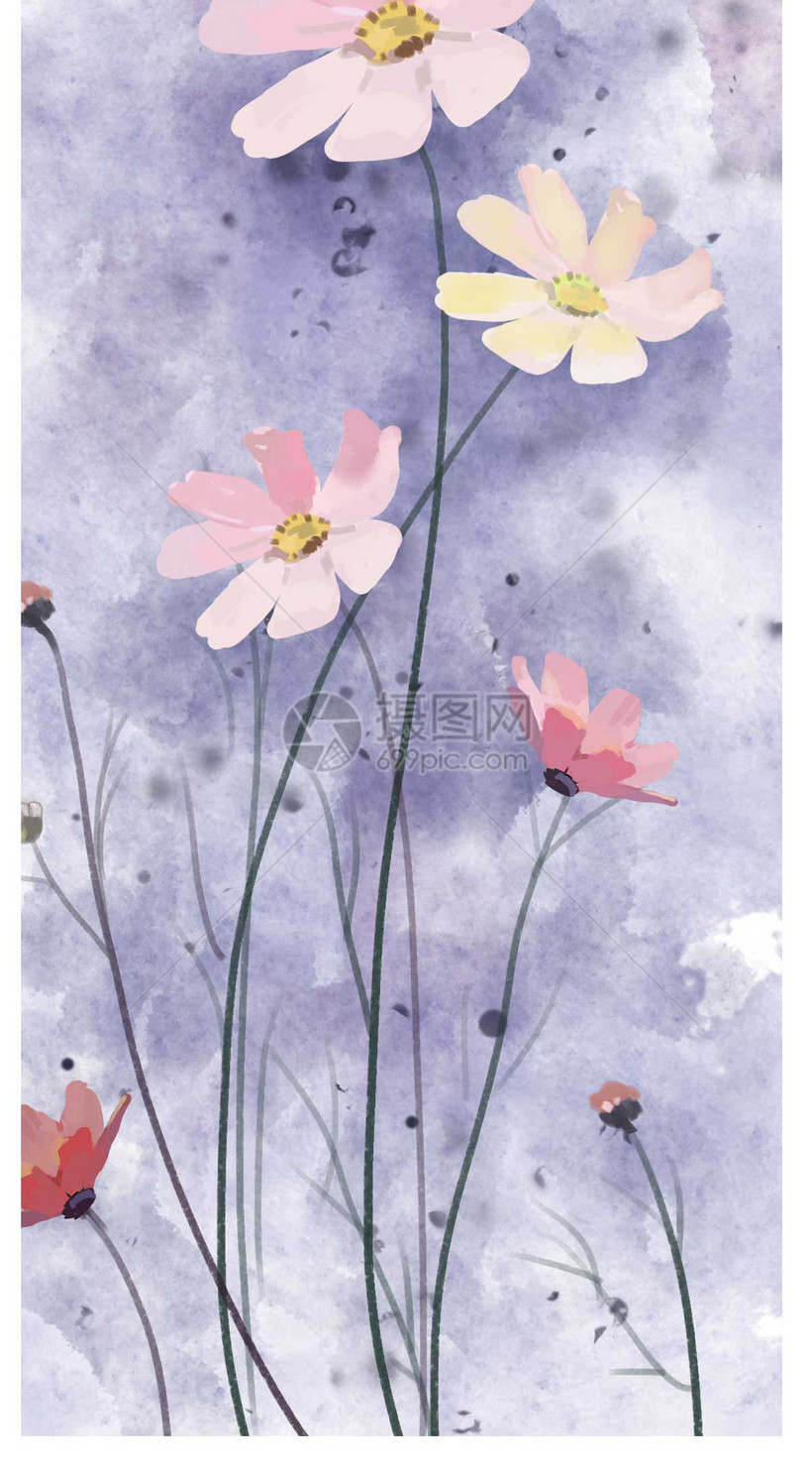 花朵手机壁纸模板素材-正版图片400341080-摄图网