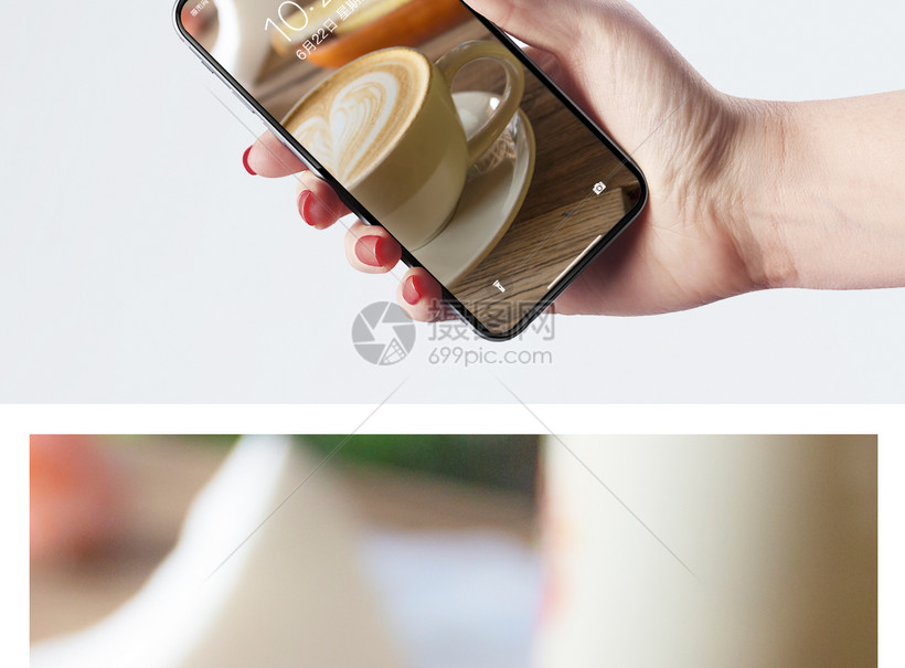 花式咖啡手机壁纸模板素材-正版图片400462470-摄图网
