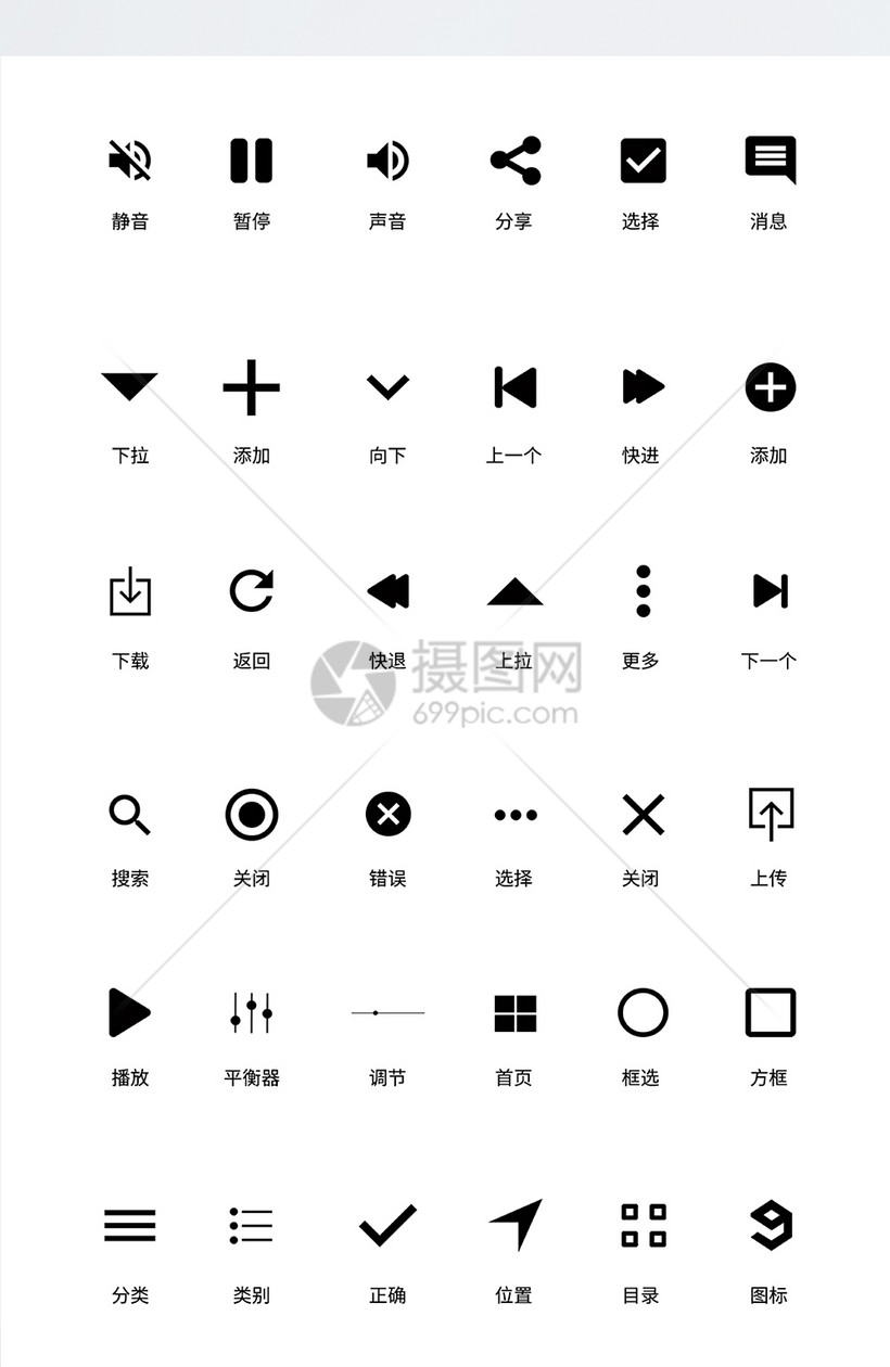 UI设计功能按键工具icon图标模板素材-正版图片401096477-摄图网
