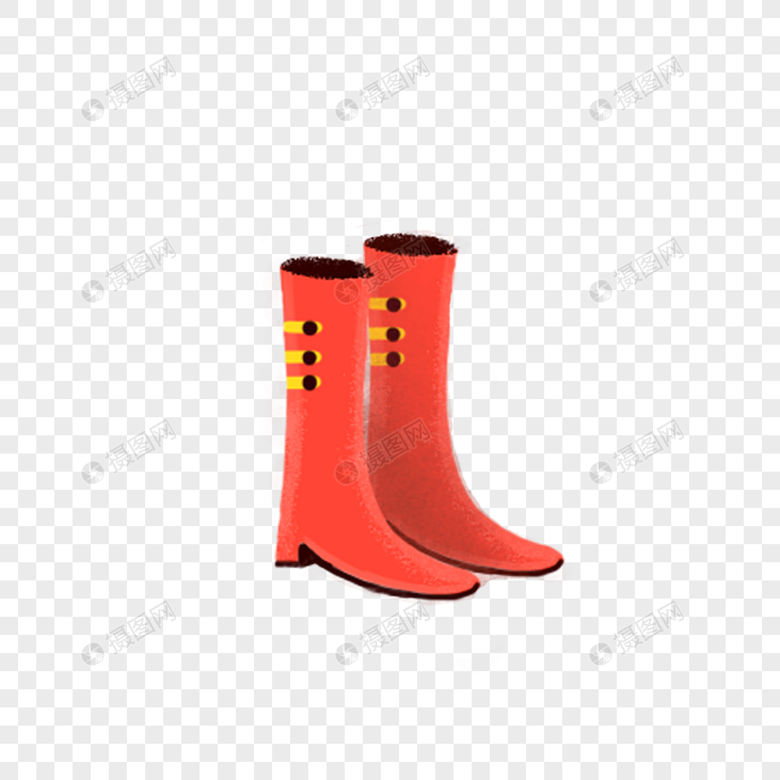 红色的靴子元素素材下载-正版素材400177798-摄图网