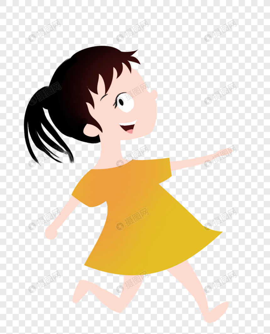 卡通小女孩元素素材下载-正版素材400208652-摄图网