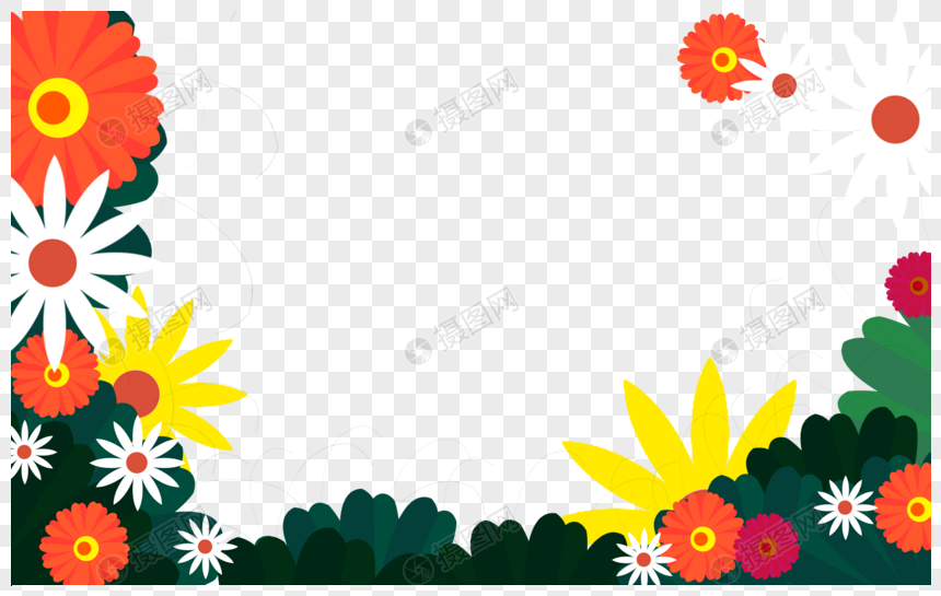花卉边框元素素材下载-正版素材400232792-摄图网