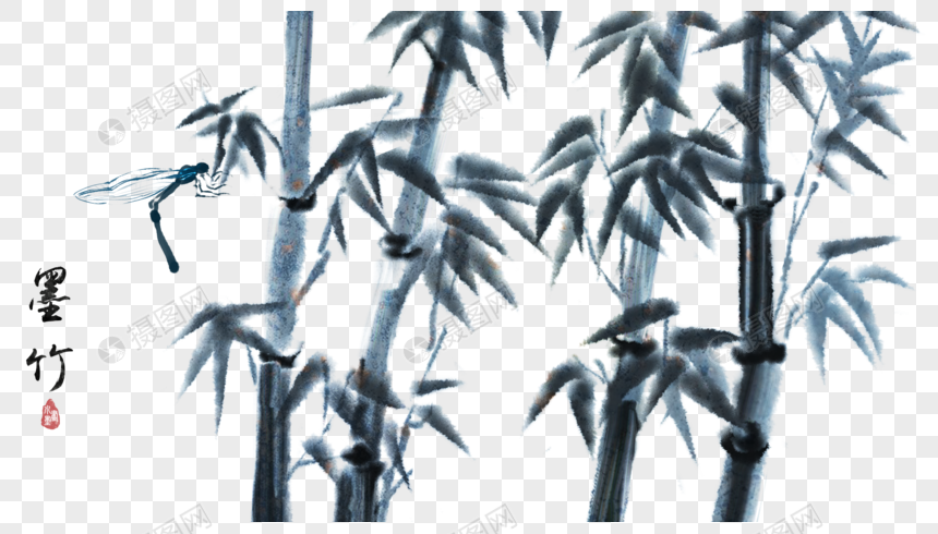 水墨竹元素素材下载-正版素材400262376-摄图网