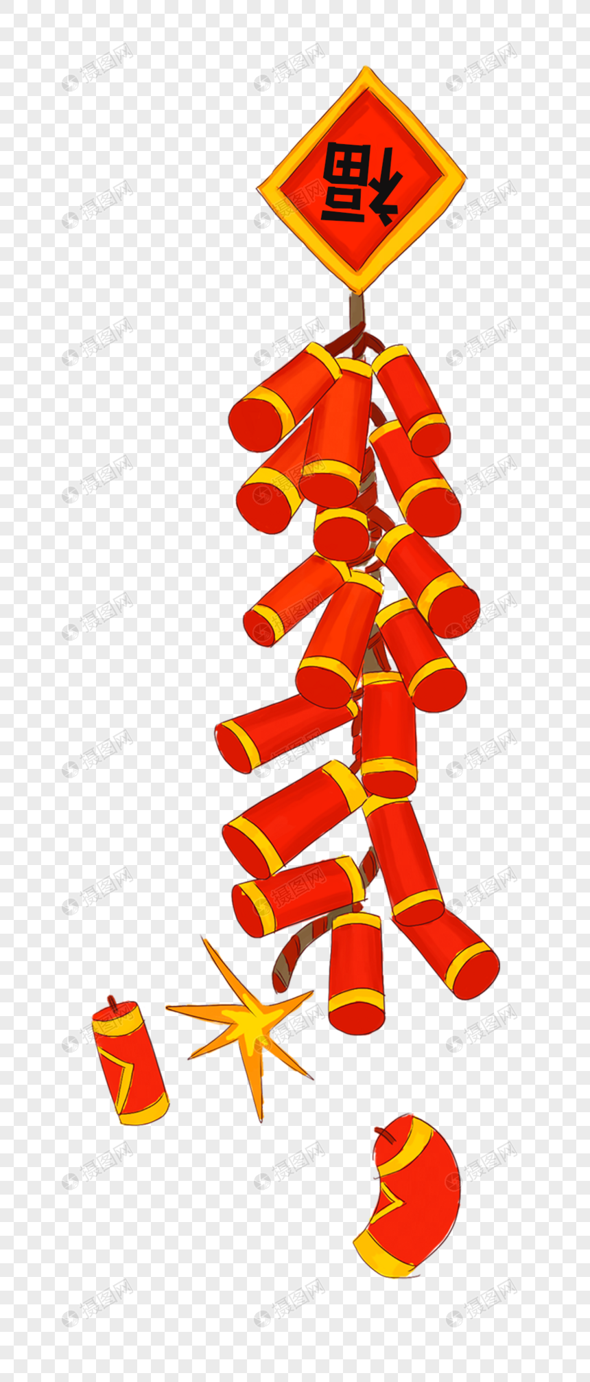 鞭炮元素素材下载-正版素材400278019-摄图网