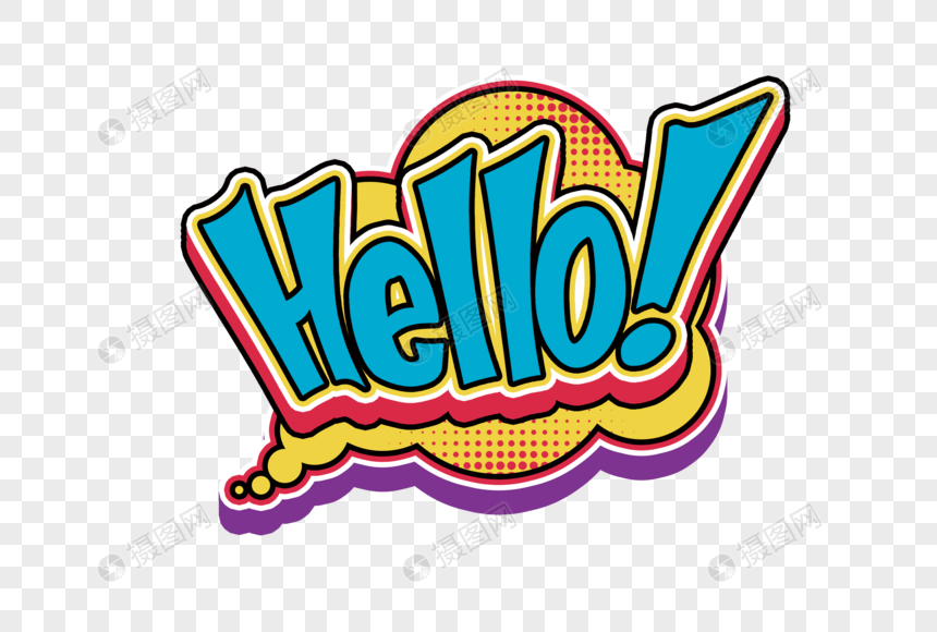 hello字体设计元素素材下载-正版素材400301540-摄图网