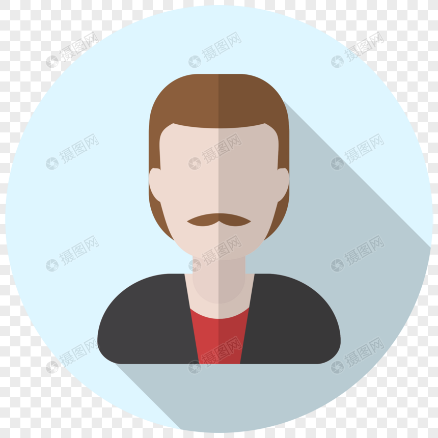 简单男士头像图标元素素材下载-正版素材400345186-摄图网