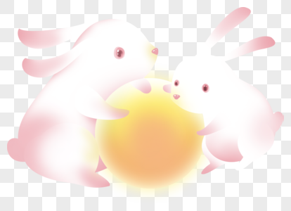 月亮兔子图片-月亮兔子高清设计图片素材大全-摄图网