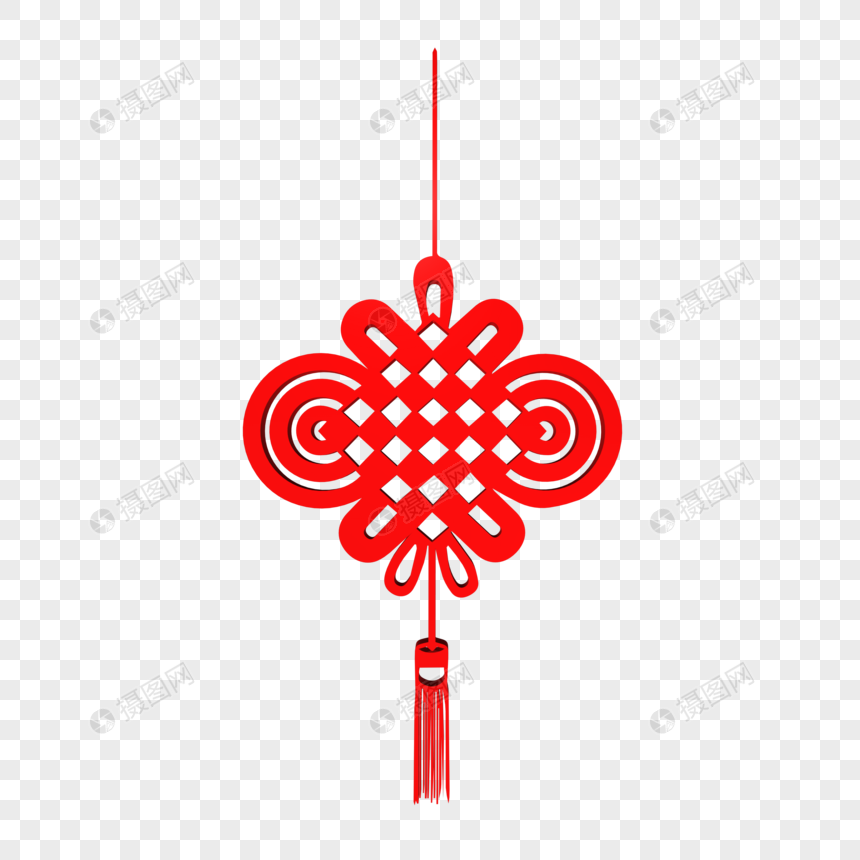 红色中国结元素素材下载-正版素材400646493-摄图网