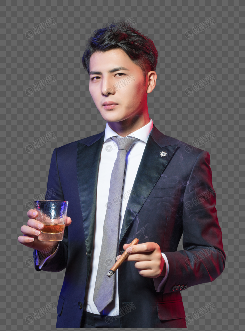 商务男士雪茄喝酒元素素材下载 正版素材400785848 摄图网