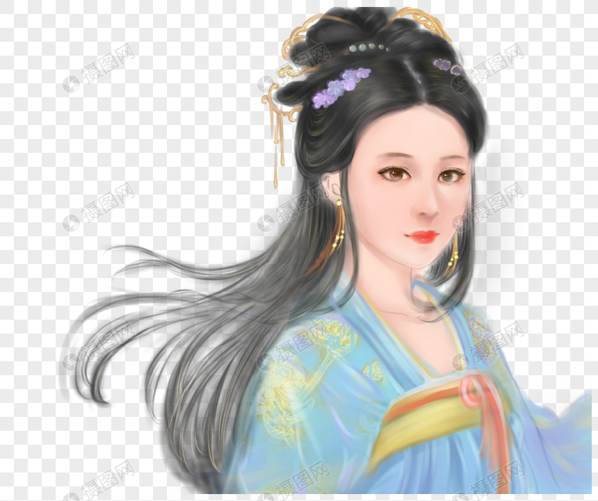 古风美女元素素材下载-正版素材400828981-摄图网