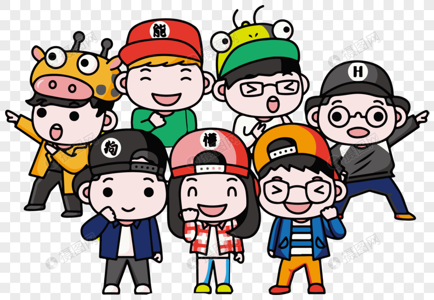 RunningMan卡通形象元素素材下载-正版素材400841534-摄图网