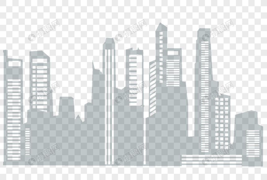 城市剪影元素素材下载-正版素材400943980-摄图网