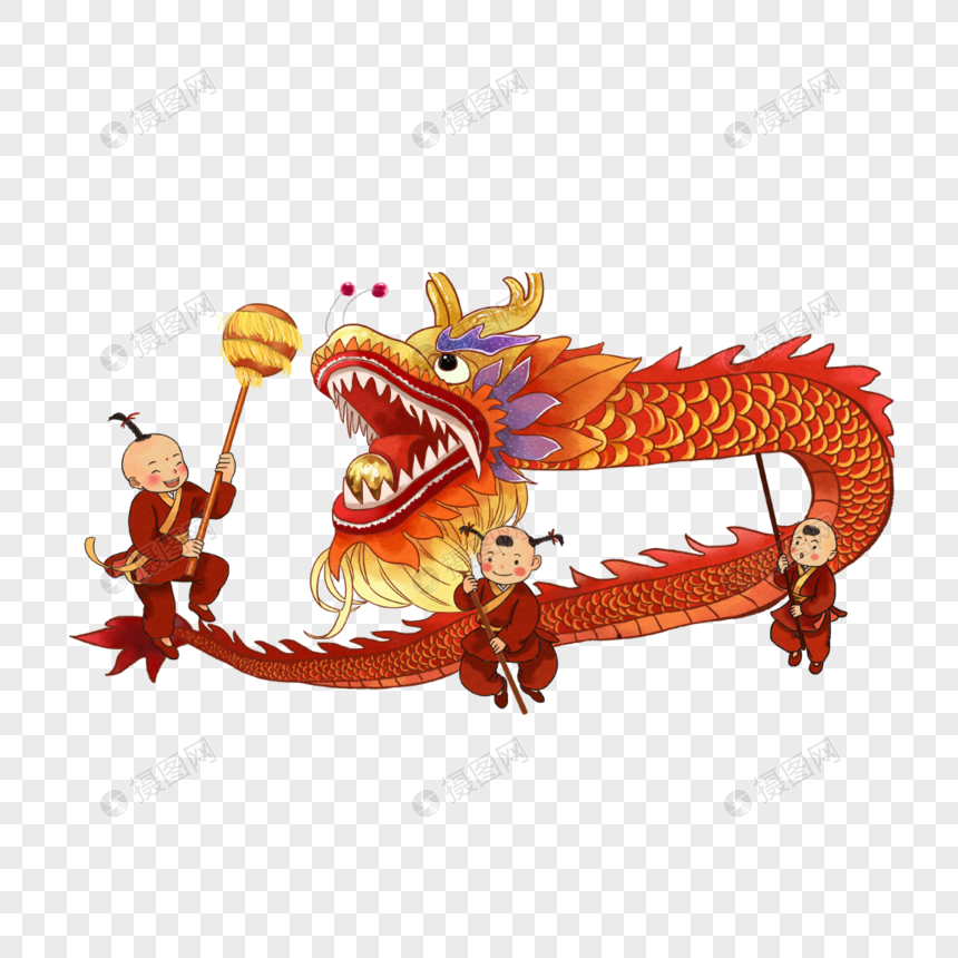 舞龙元素素材下载-正版素材400948562-摄图网