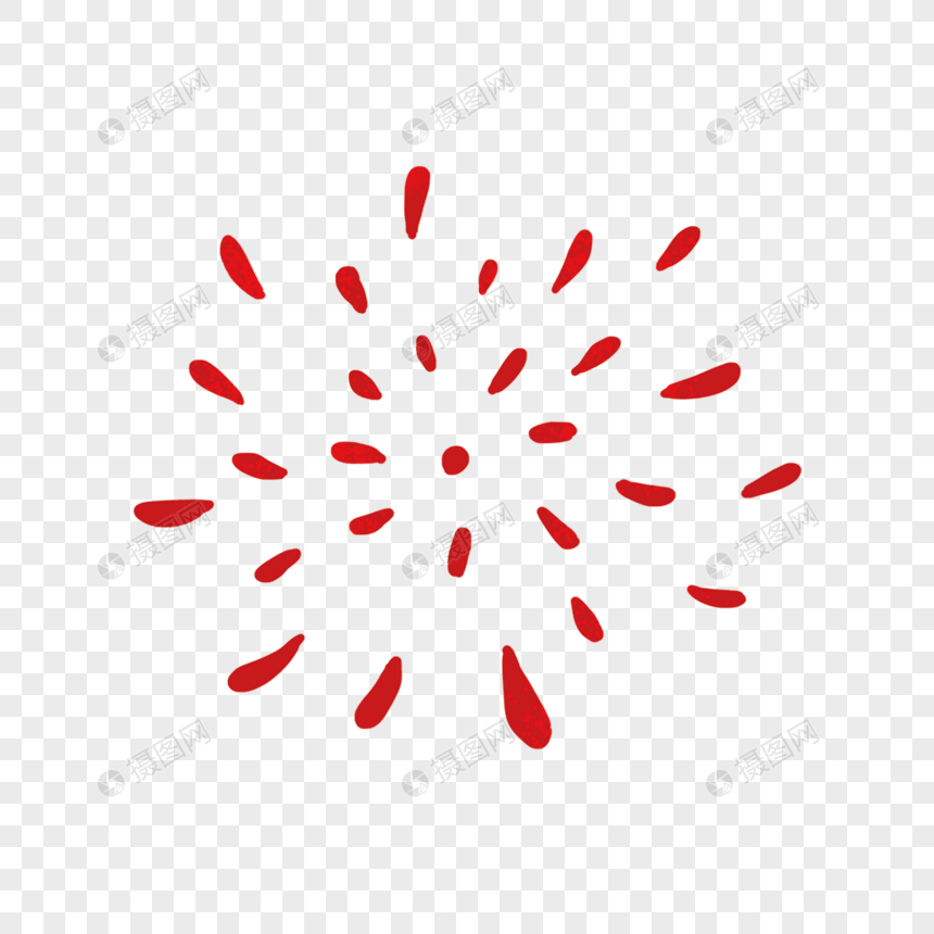 红色烟花元素素材下载-正版素材400965977-摄图网