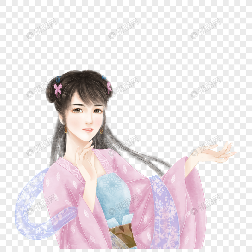 古风美女元素素材下载-正版素材400985352-摄图网