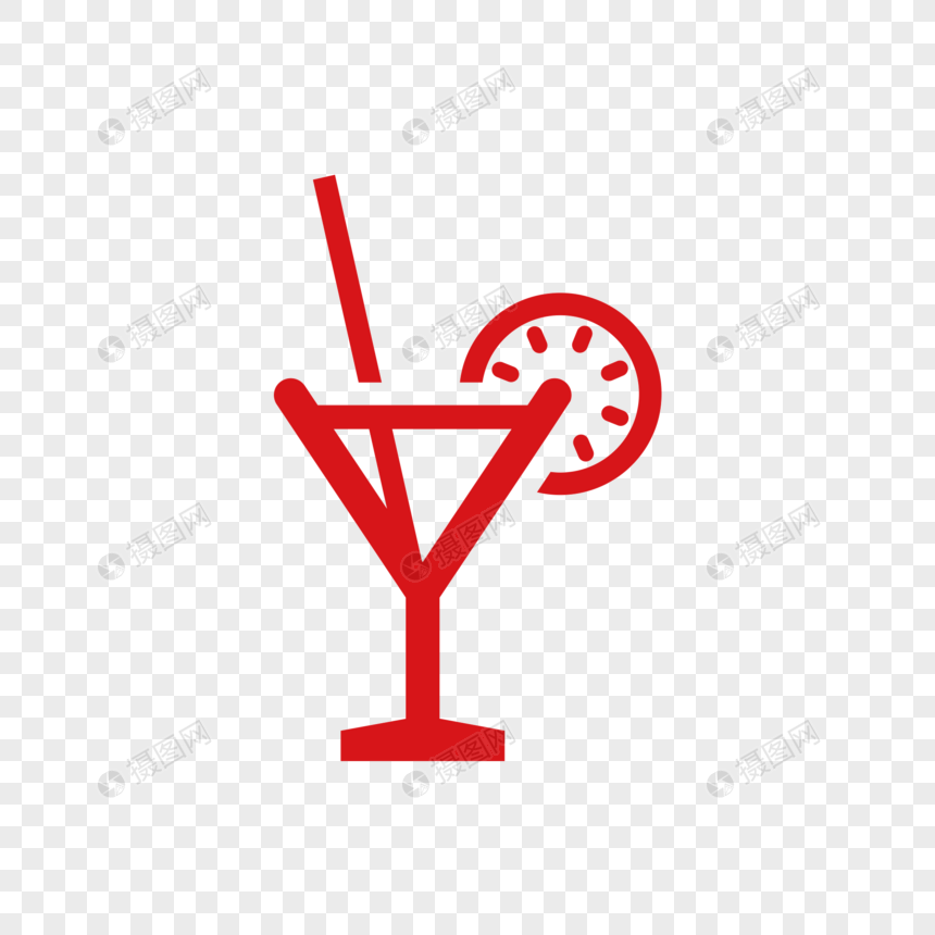 红色饮料图标元素素材下载-正版素材401031135-摄图网