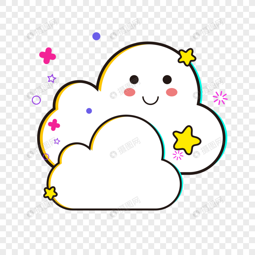 手绘卡通云朵元素素材下载-正版素材401038776-摄图网