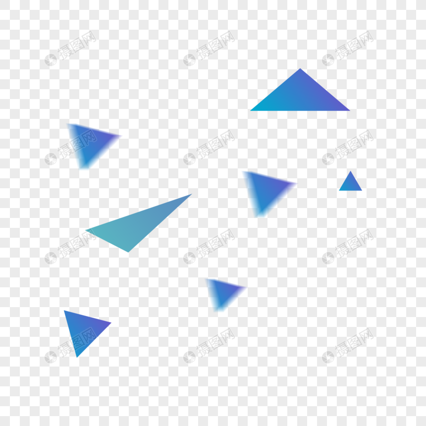 渐变漂浮三角形元素素材下载-正版素材401047014-摄图网