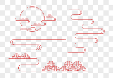 古风云彩金粉素材元素素材下载-正版素材401221396-摄图网