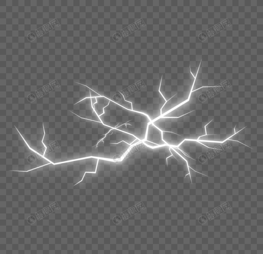 白色闪电光效元素素材下载-正版素材401061926-摄图网