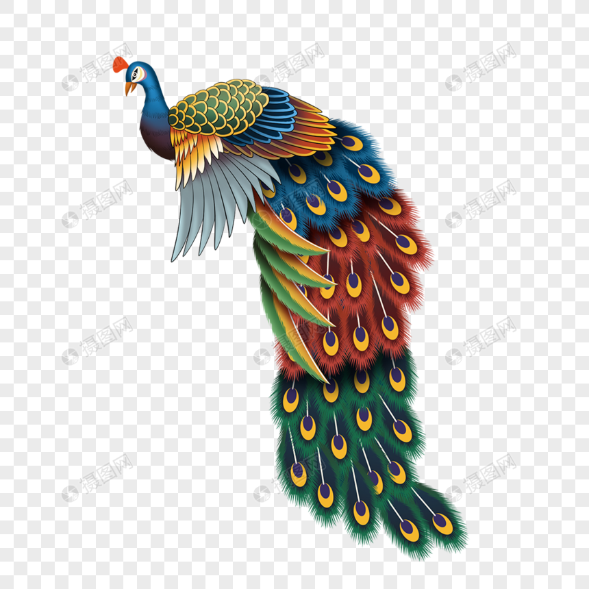 孔雀元素素材下载-正版素材401066290-摄图网