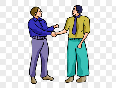 卡通握手图片_卡通握手素材_卡通握手高清图片_摄图网图片下载