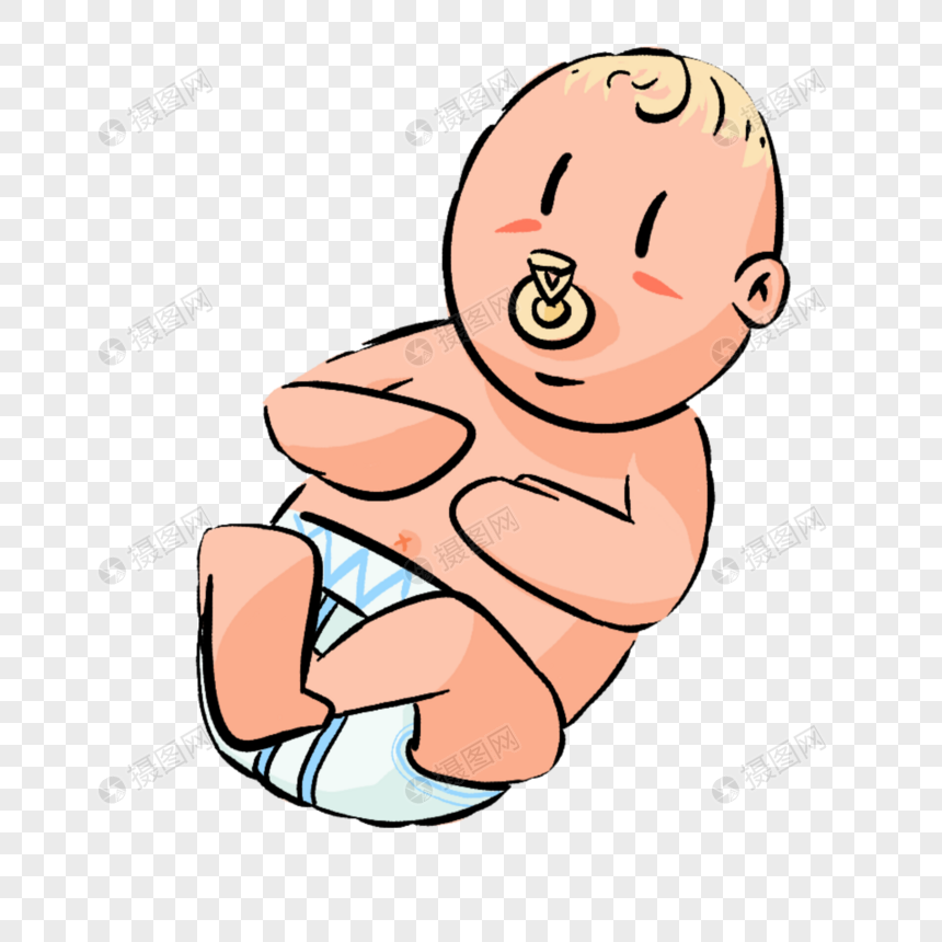 可爱婴儿插画元素素材下载-正版素材401089273-摄图网