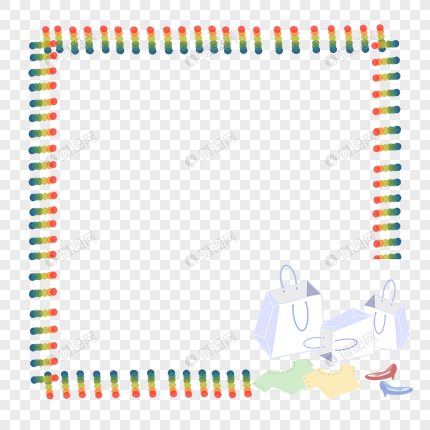 彩色边框元素素材下载-正版素材401100043-摄图网