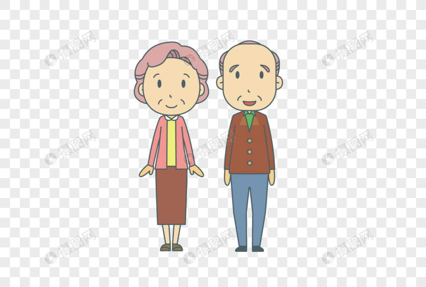 卡通老年人元素素材下载-正版素材401105366-摄图网