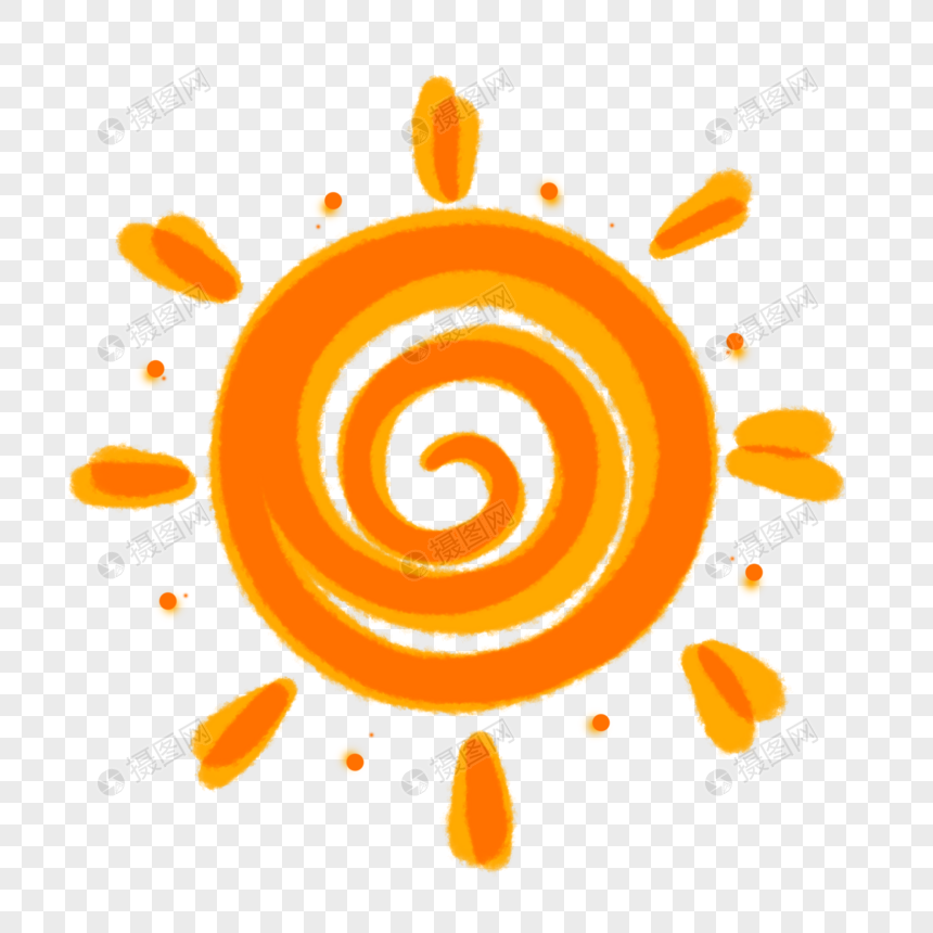 简单的螺旋红色小太阳元素素材下载-正版素材401120865-摄图网