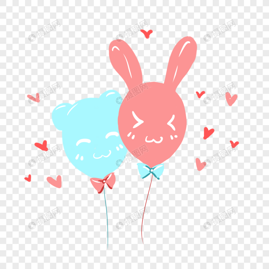 兔子气球元素素材下载-正版素材401130071-摄图网