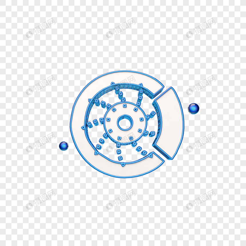 蓝色创意汽车轴承图标元素素材下载-正版素材401131434-摄图网