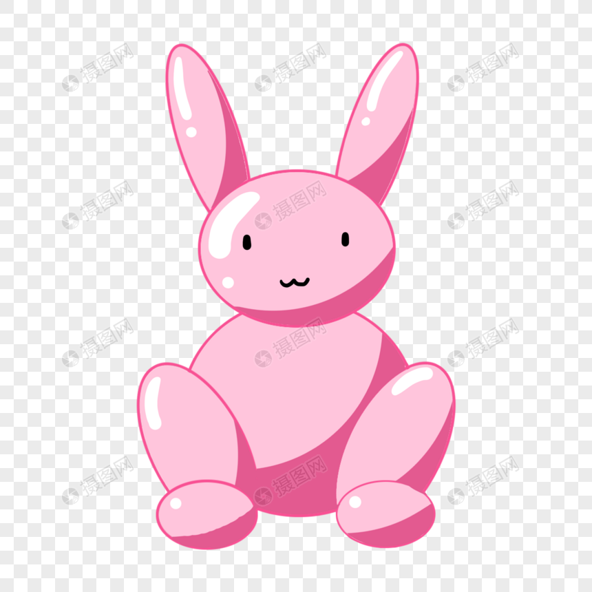 手绘卡通粉色兔子元素素材下载-正版素材401134386-摄图网