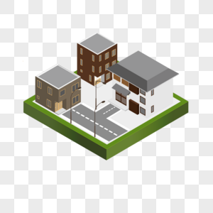 2.5D建筑组合元素素材下载-正版素材401469948-摄图网