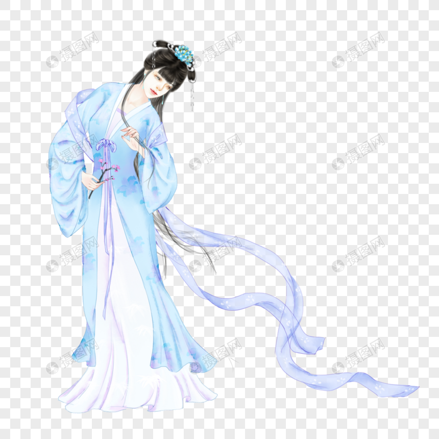 古风美女元素素材下载-正版素材401146700-摄图网