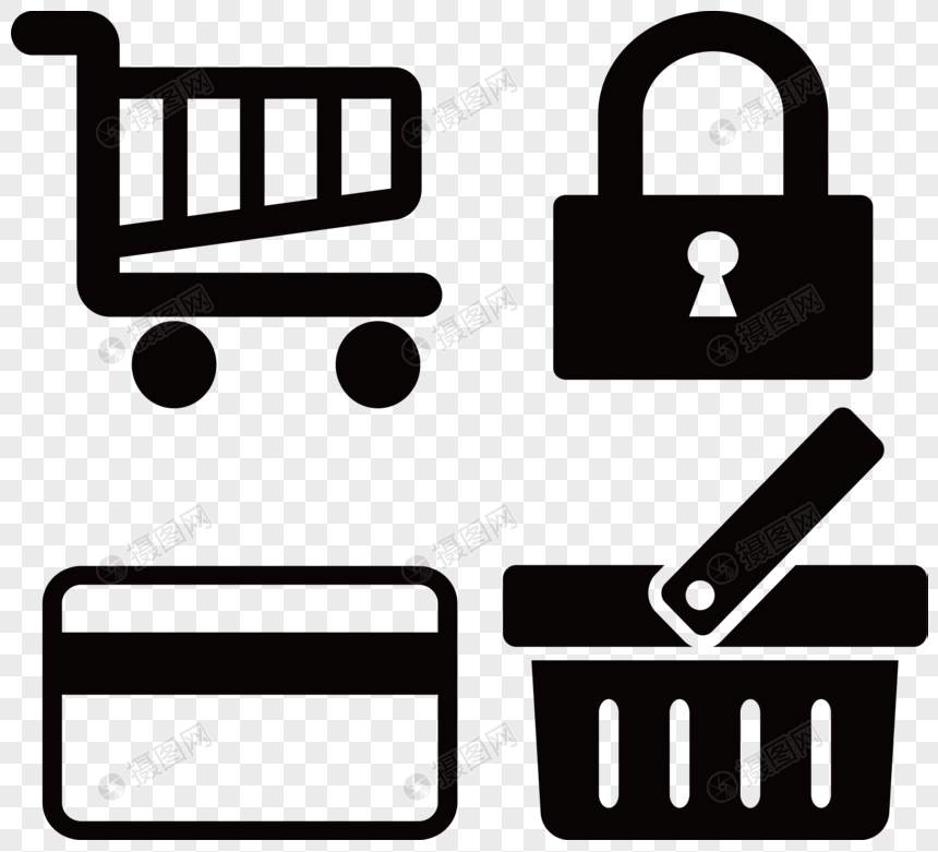 购物图标合集元素素材下载-正版素材401151507-摄图网