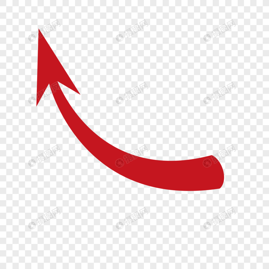 红色上升箭头元素素材下载-正版素材401156560-摄图网