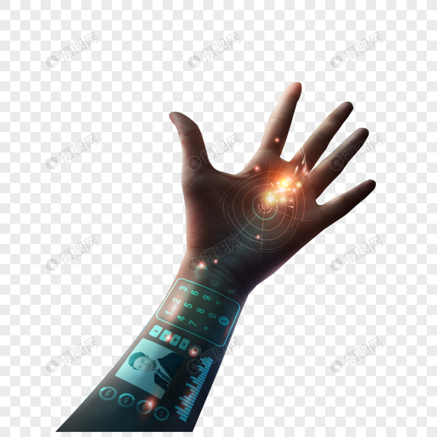 科技之手元素素材下载-正版素材401163160-摄图网