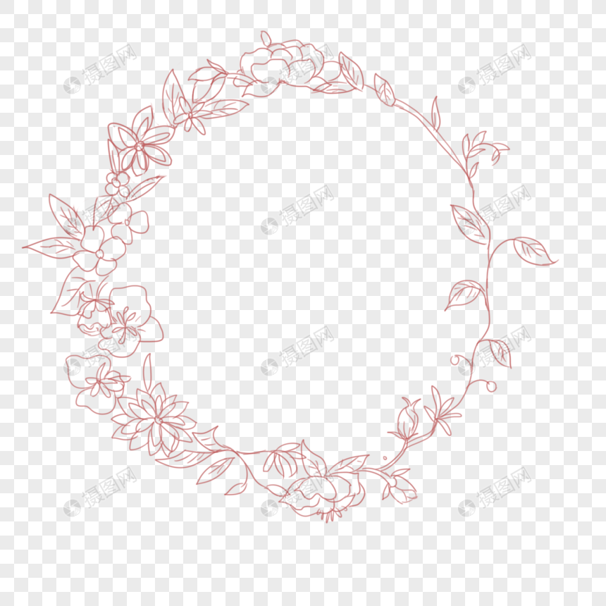 花型边框元素素材下载-正版素材401165823-摄图网