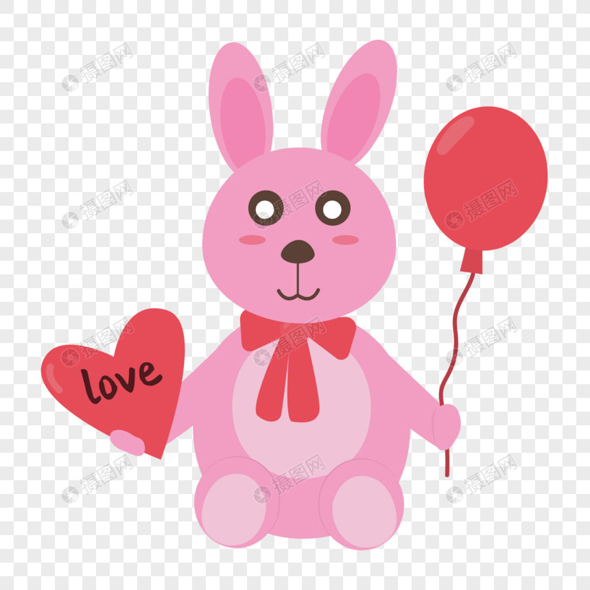 粉色兔子元素素材下载-正版素材401197491-摄图网