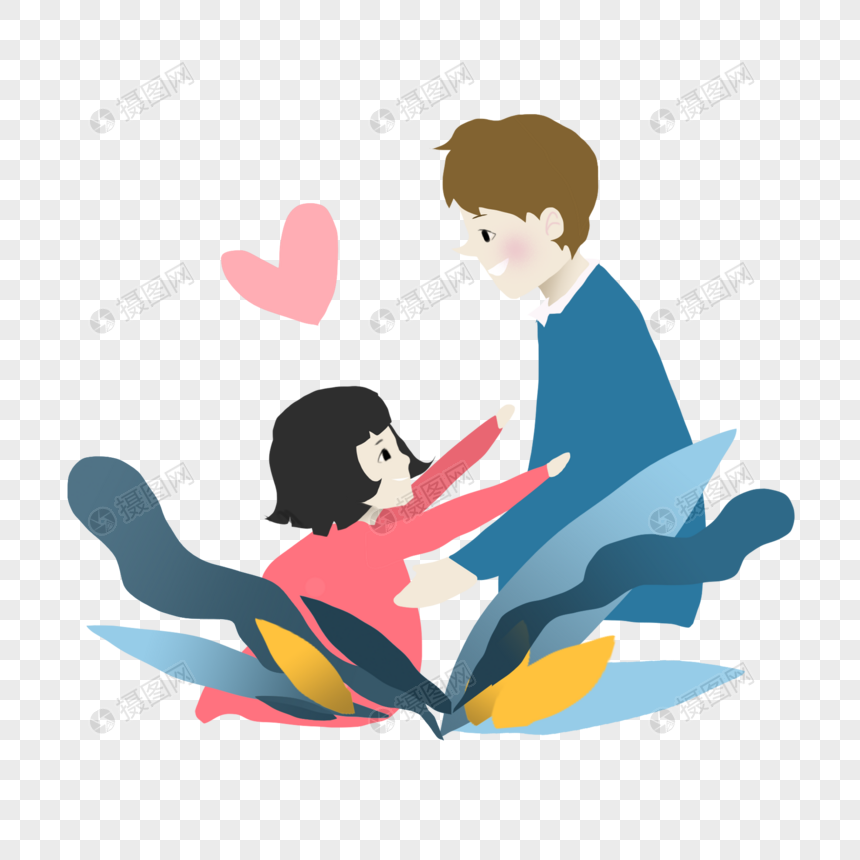 520最萌身高差元素素材下载-正版素材401198451-摄图网