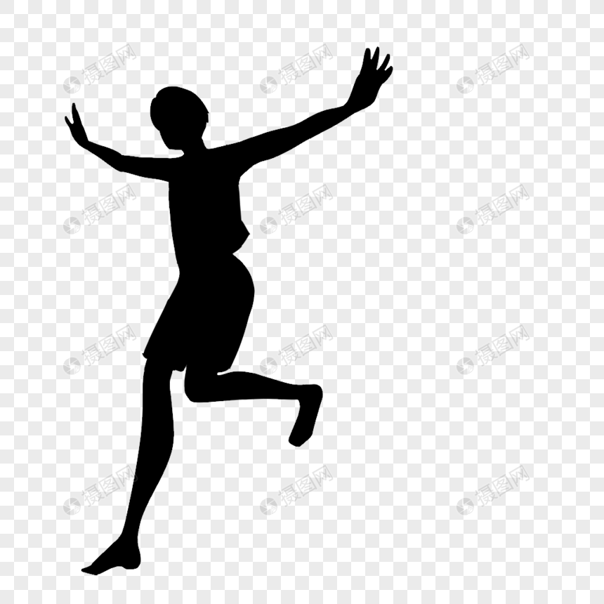 飞奔剪影元素素材下载-正版素材401206879-摄图网