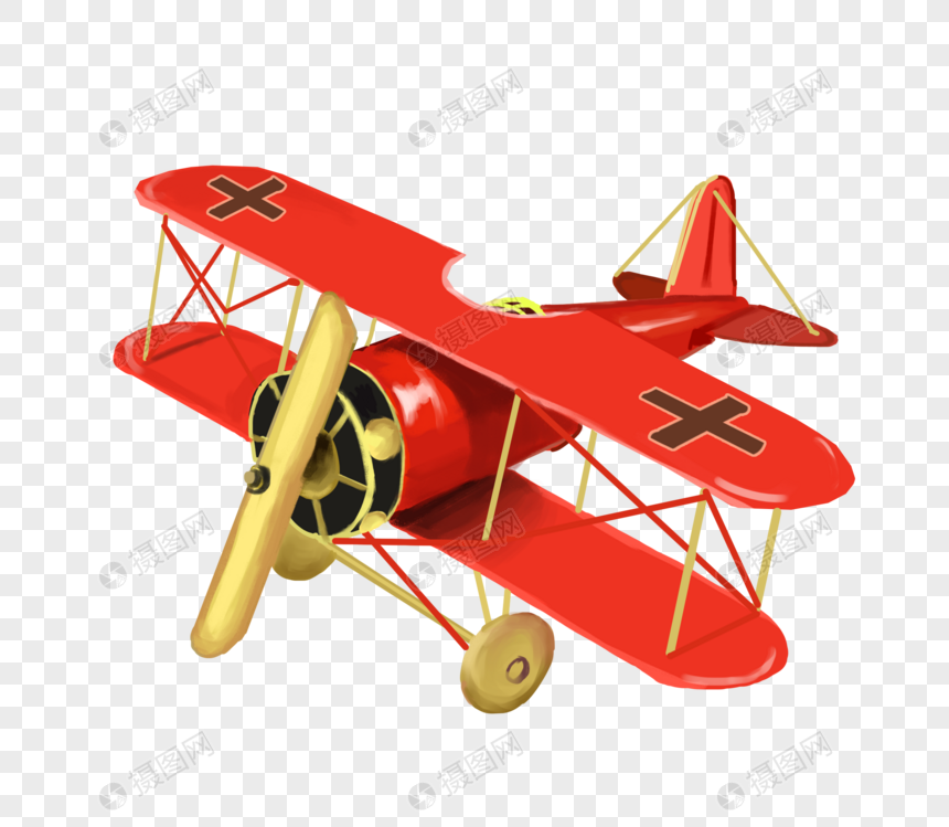 红飞机元素素材下载-正版素材401215182-摄图网