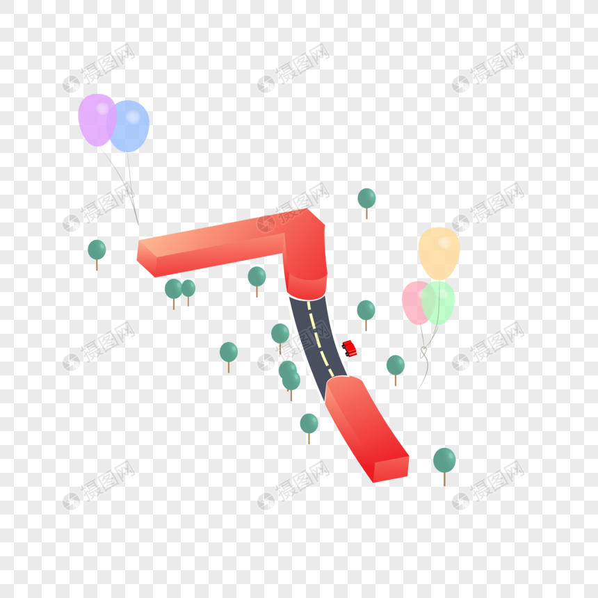 立体创意数字7元素素材下载-正版素材401219711-摄图网