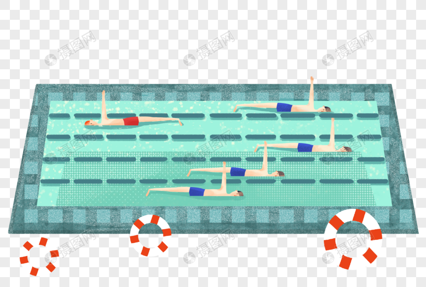 夏日泳池元素素材下载-正版素材401237044-摄图网